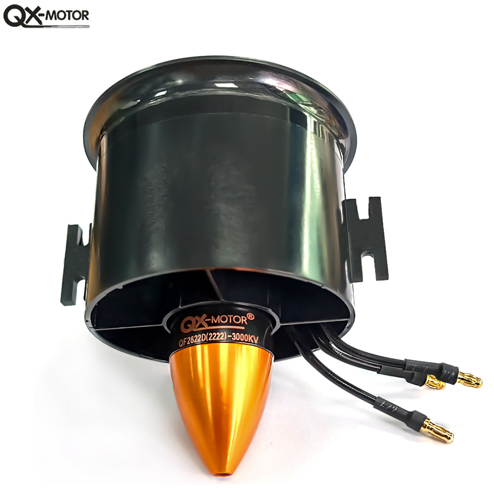 QX-MOTOR 70mm EDF 6 Blades Ducted Fan QF2822 3000KV Brushless Motor fo ...