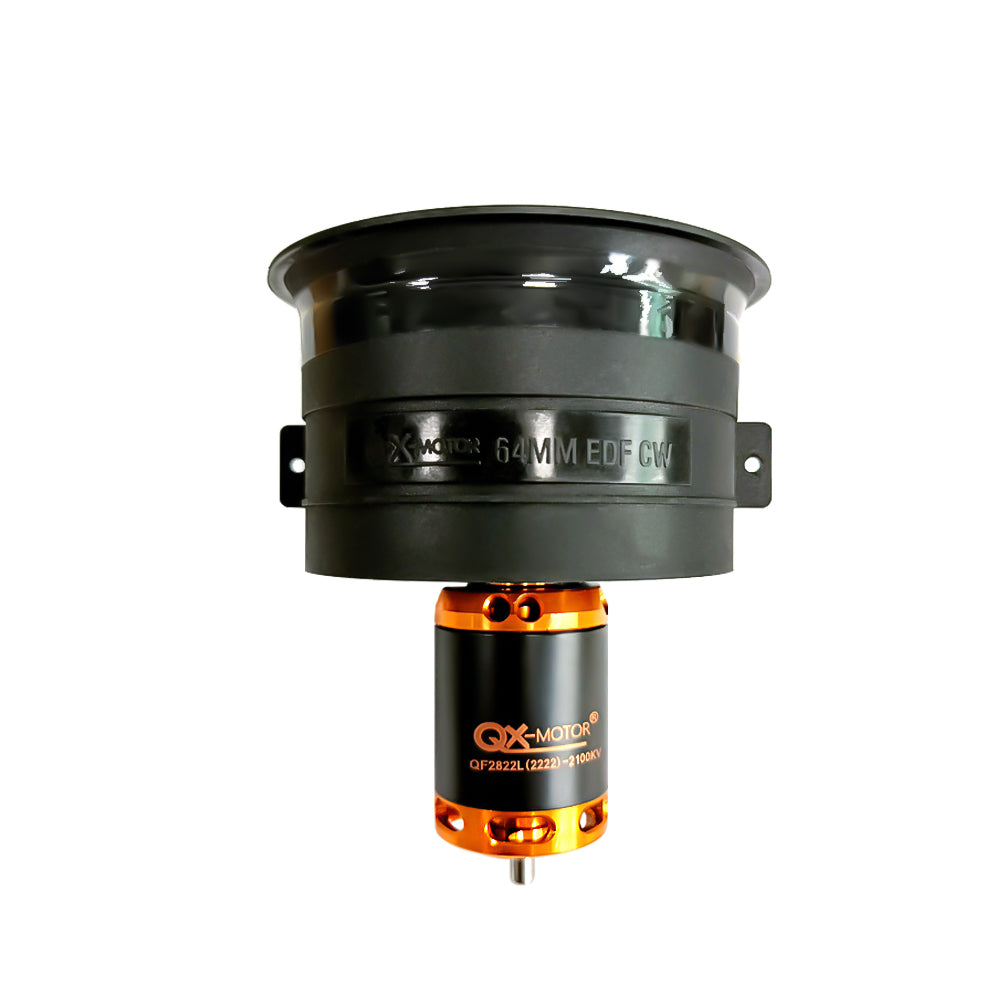 QX-MOTOR 64mm EDF 12 blades ducted fan CW CCW with QF2822 2100KV/2300K ...