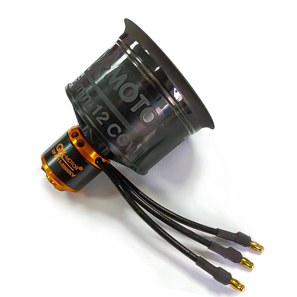 QX-motor 50mm EDF 12 blades Ducted fan CW CCW with QF2611 Brushless mo ...