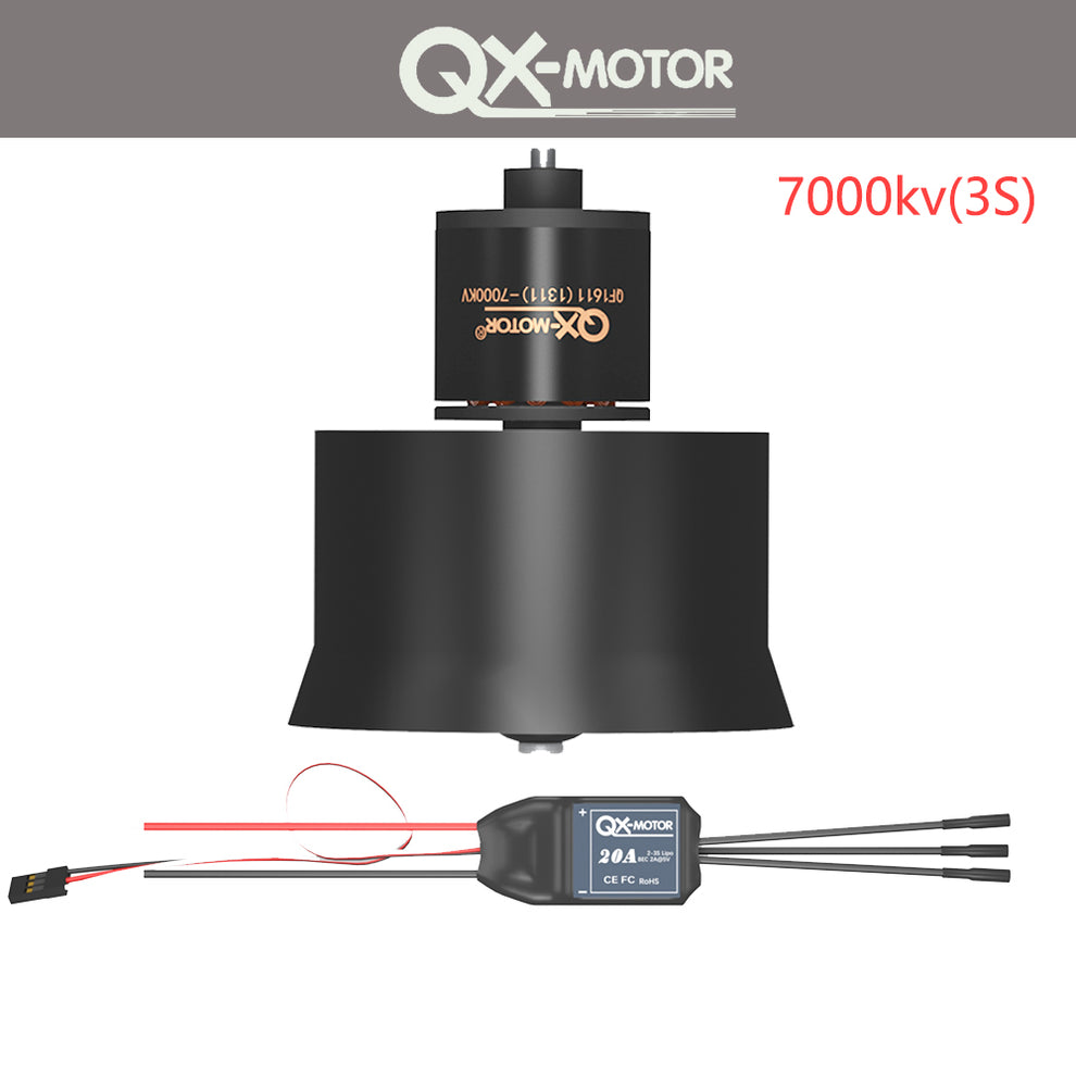 QX-Motor 30mm EDF ducted fan with 20A ESC 2S 3s 4s for Remote control